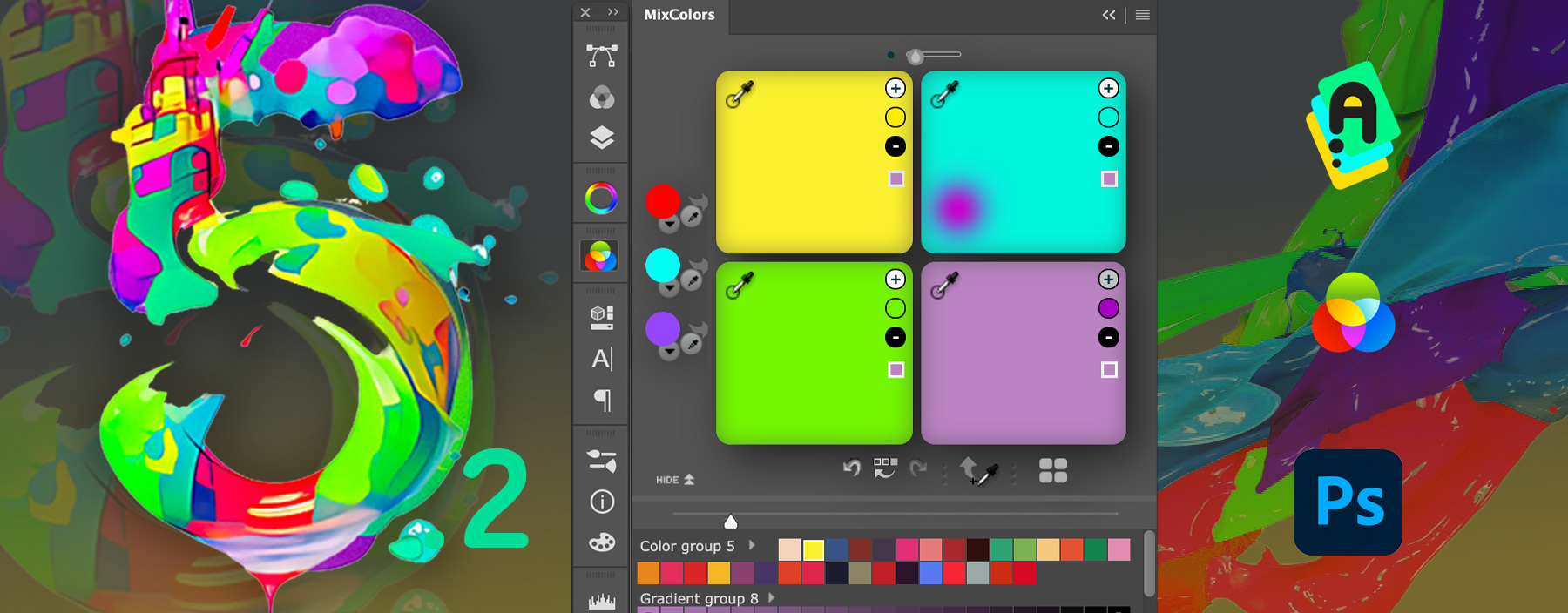 Get Your Brush Out! 🍏 MixColors 5.2: advanced color mixing in Photoshop ...